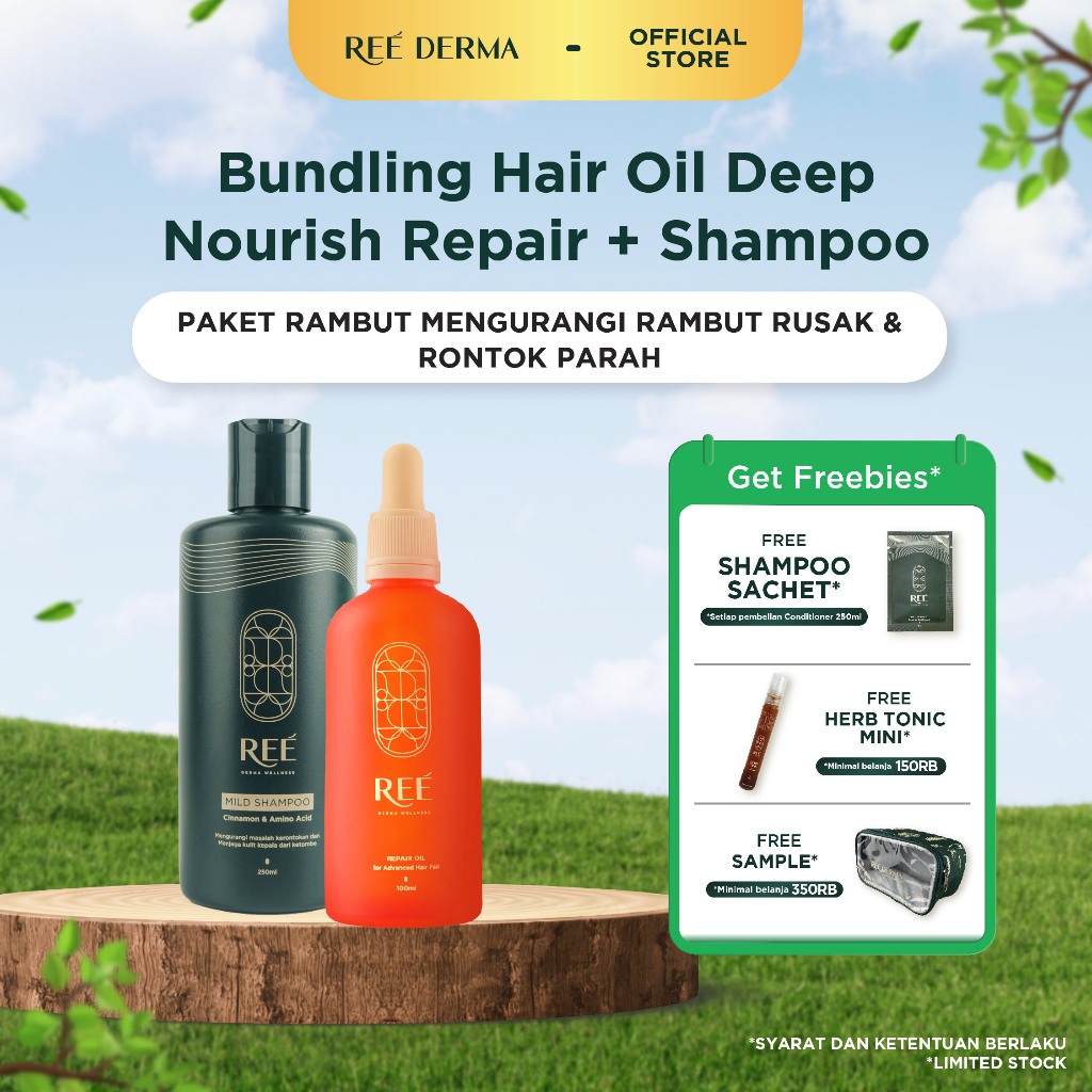 Jual Ree Derma Wellness - Bundle Special Price - Hair Oil Repair 100ML ...
