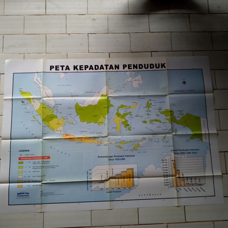 Jual PETA KEPADATAN PENDUDUK Indonesia 1930-2000 | Shopee Indonesia
