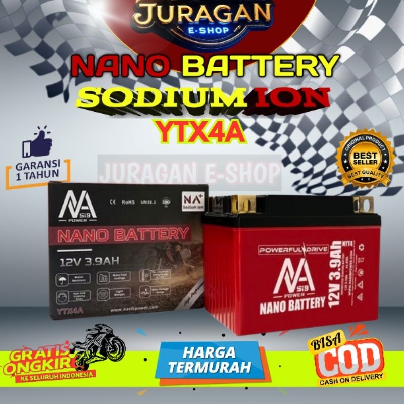 Jual Aki Motor Sodium ion NANO BATTERY / Kwalitas di atas Aki Lithium ...