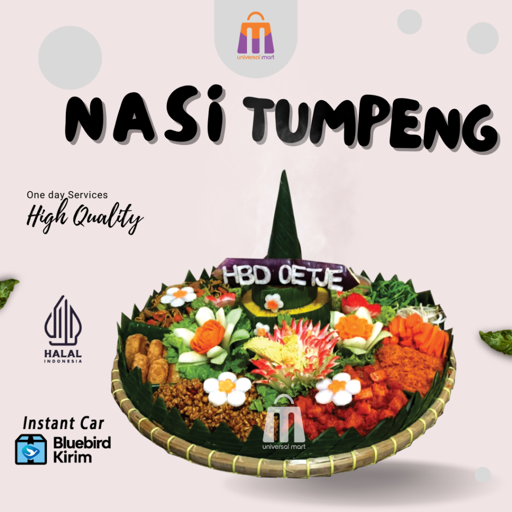 Jual NASI TUMPENG KUNING KHAS DAERAH NASI KUNING PORSI 5 MENU AYAM | Shopee Indonesia