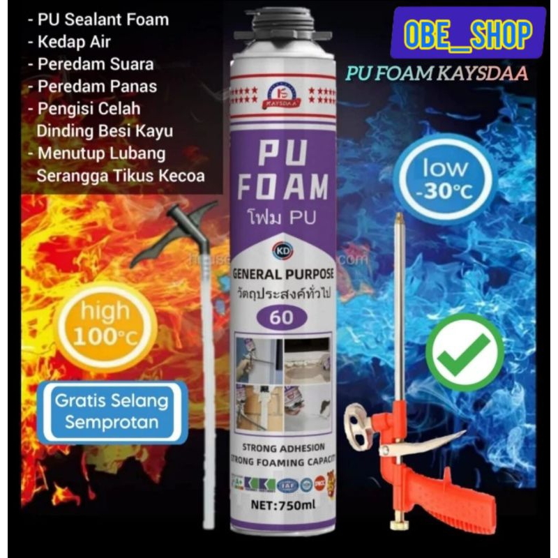 Jual PU Foam Sealant Spray PU Sealant Foam Spray Polyurethane Foam Sealant 750Ml | Shopee Indonesia