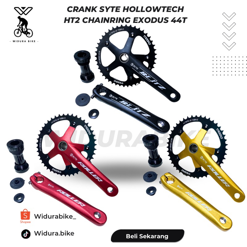 Jual Crank HT 2 SYTE Roller Blizt Hollowtech 44T 53T 56T BCD 130 Arm 170mm single speed ...