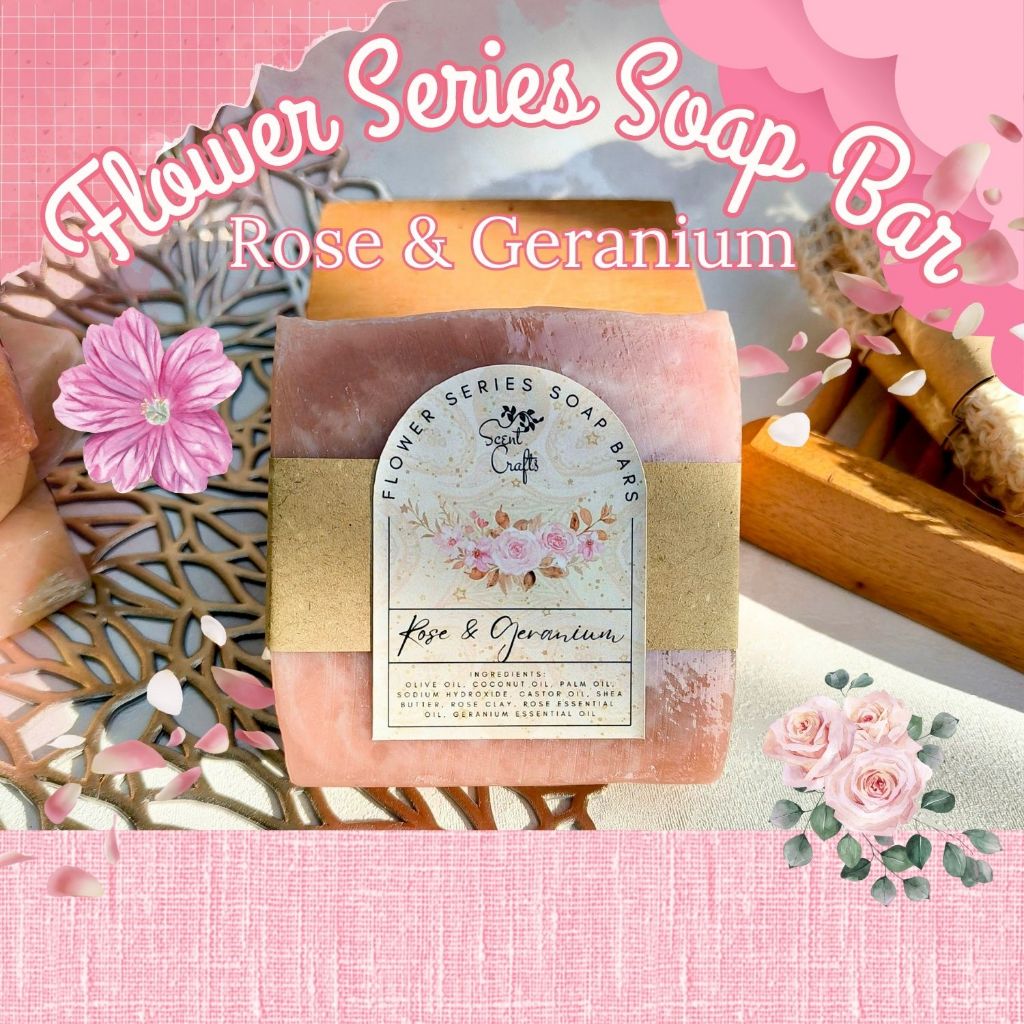 Jual Rose Soap Bar - Scent Crafts - Sabun Mawar - Rose & Geranium Soap ...