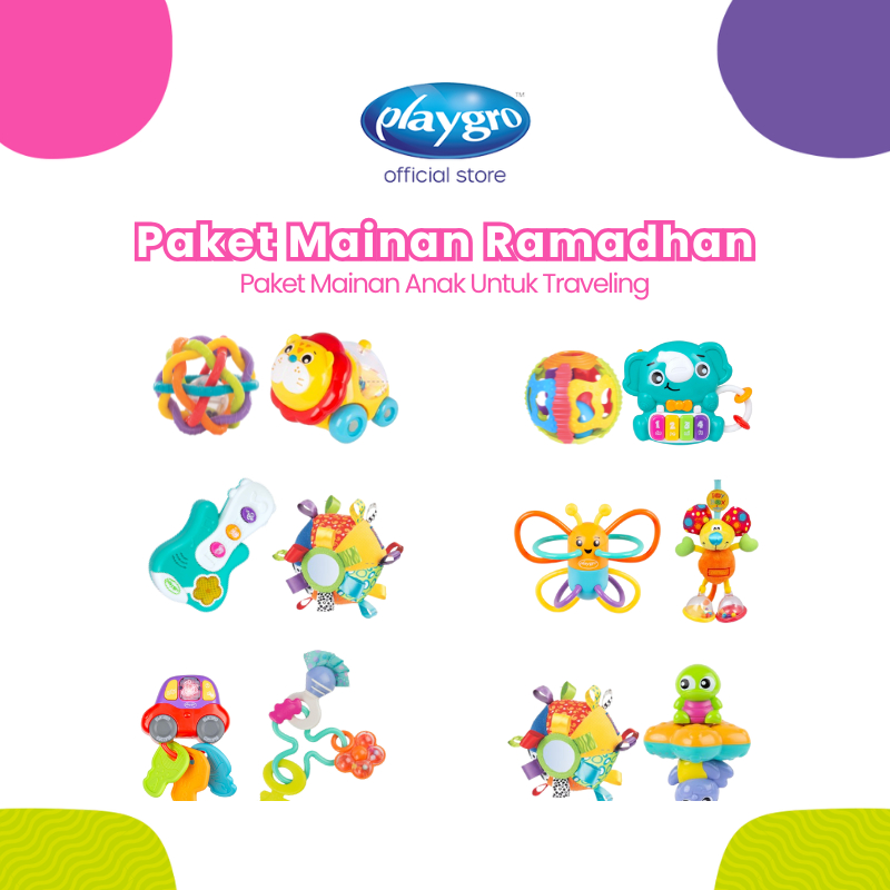Jual Playgro Travel Bundle - Paket Mainan Anak Untuk Traveling (Rattle ...