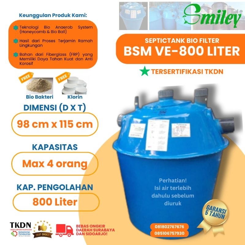 Jual SEPTIC TANK BIO FILTER 800L (Kapasitas max 4 orang) | Shopee Indonesia