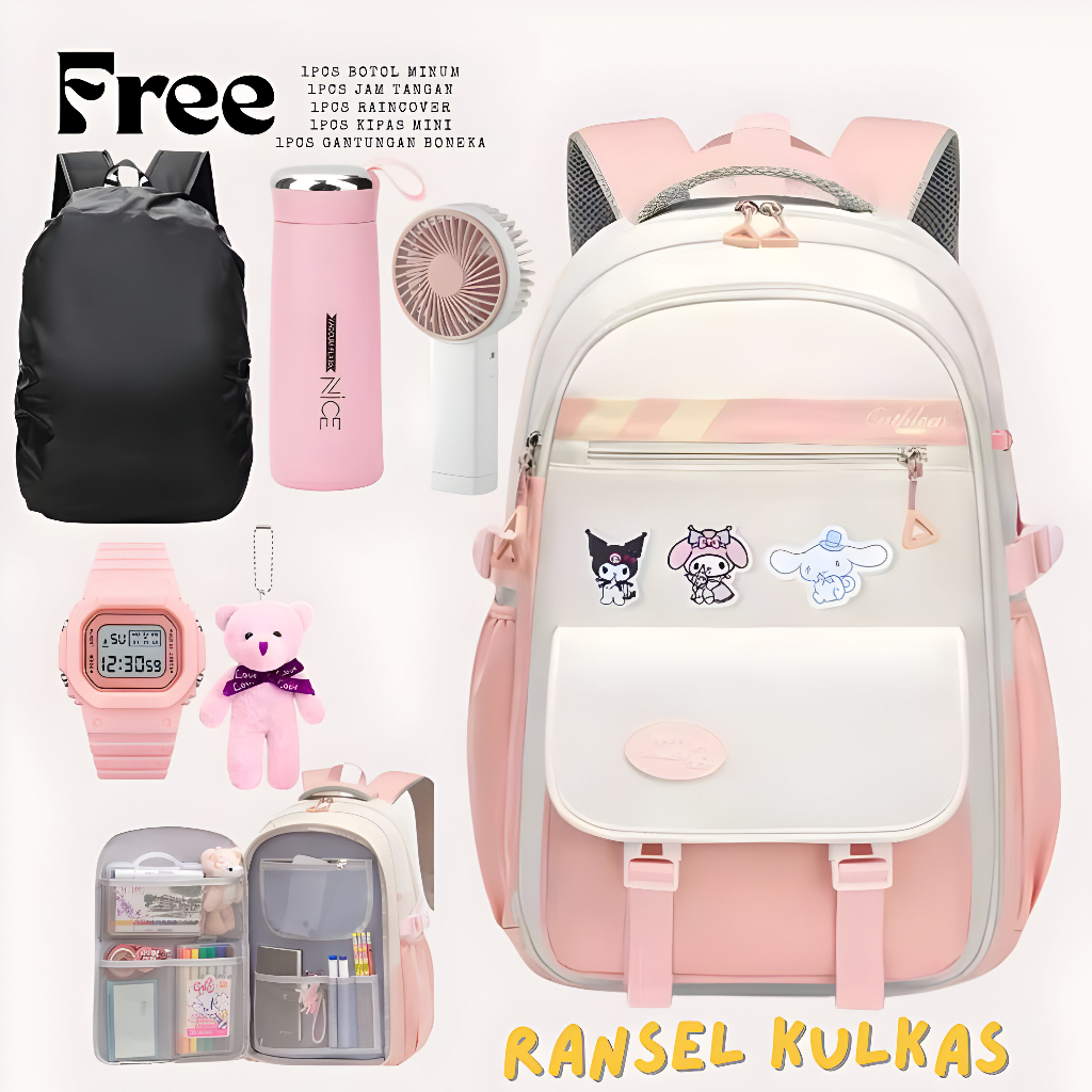 Jual Ready Tas Ransel Kulkas Tas Punggung Sekolah Anak SD SMP SMA Backpck Kulkas Terbaru Korean ...