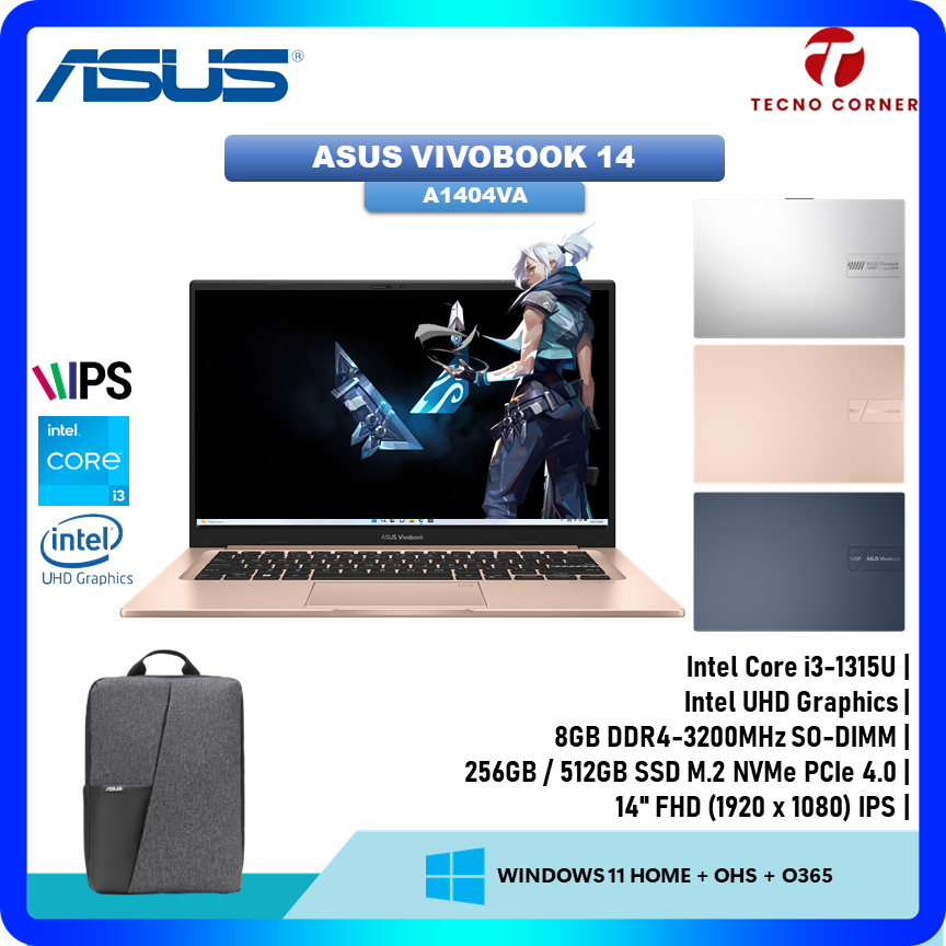Jual ASUS VIVOBOOK 14 A1404VA i3-1315U 8GB 256GB/512GB 14" FHD OHS W11 ...