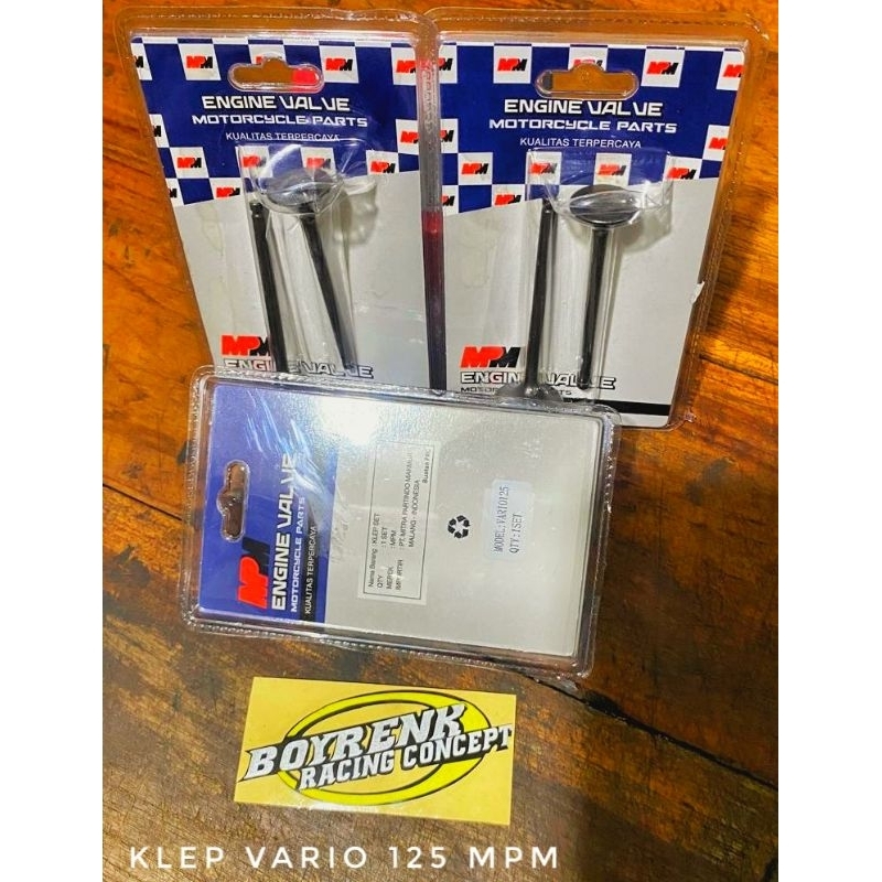 Jual KLEP SET KLEP IN EX VARIO 125 MPM BOYRENK RACING | Shopee Indonesia