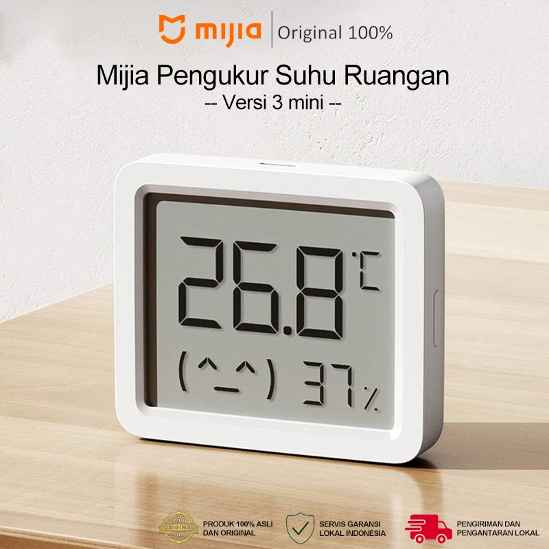 Jual Original Xiaomi Mijia Pengukur Suhu Ruangan 3 Mini,Monitor Digital ...