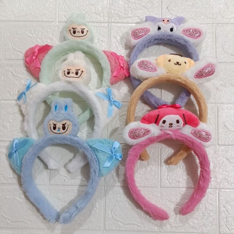 Jual Bando anak/Bando anak motif karakter sanrio dan labubu isi 12 pcs ...
