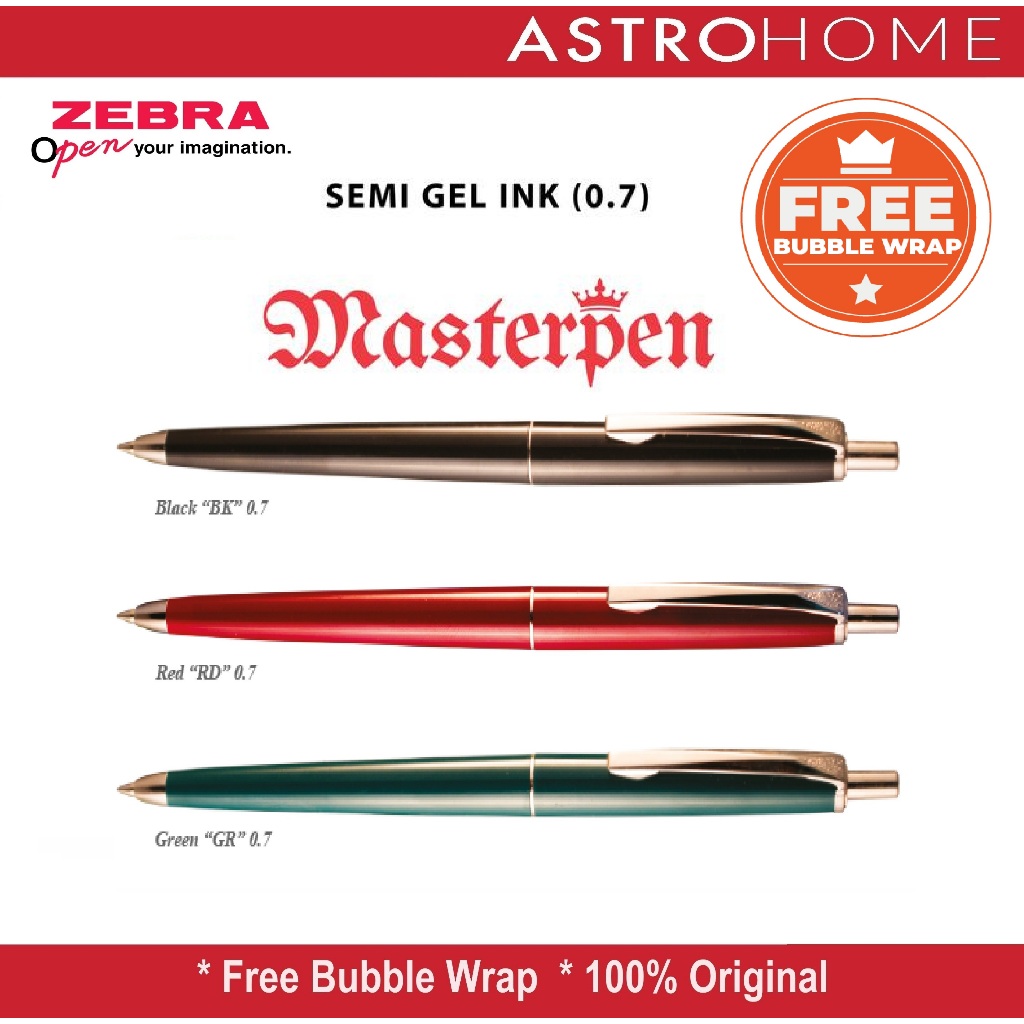 Jual Pulpen Cetek Ballpoint Bolpoin Zebra Master Pen Masterpen Tinta Hitam Semi Gel Ink 0.7 mm ...