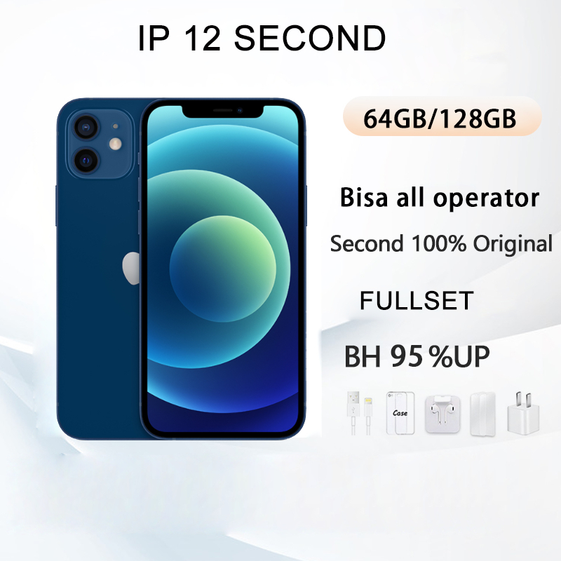 Jual IP 12 128GB/64GB Second BH 95% UP ORIGINAL 100% MULUS NORMAL FULLSET Kondisi Perfect ...
