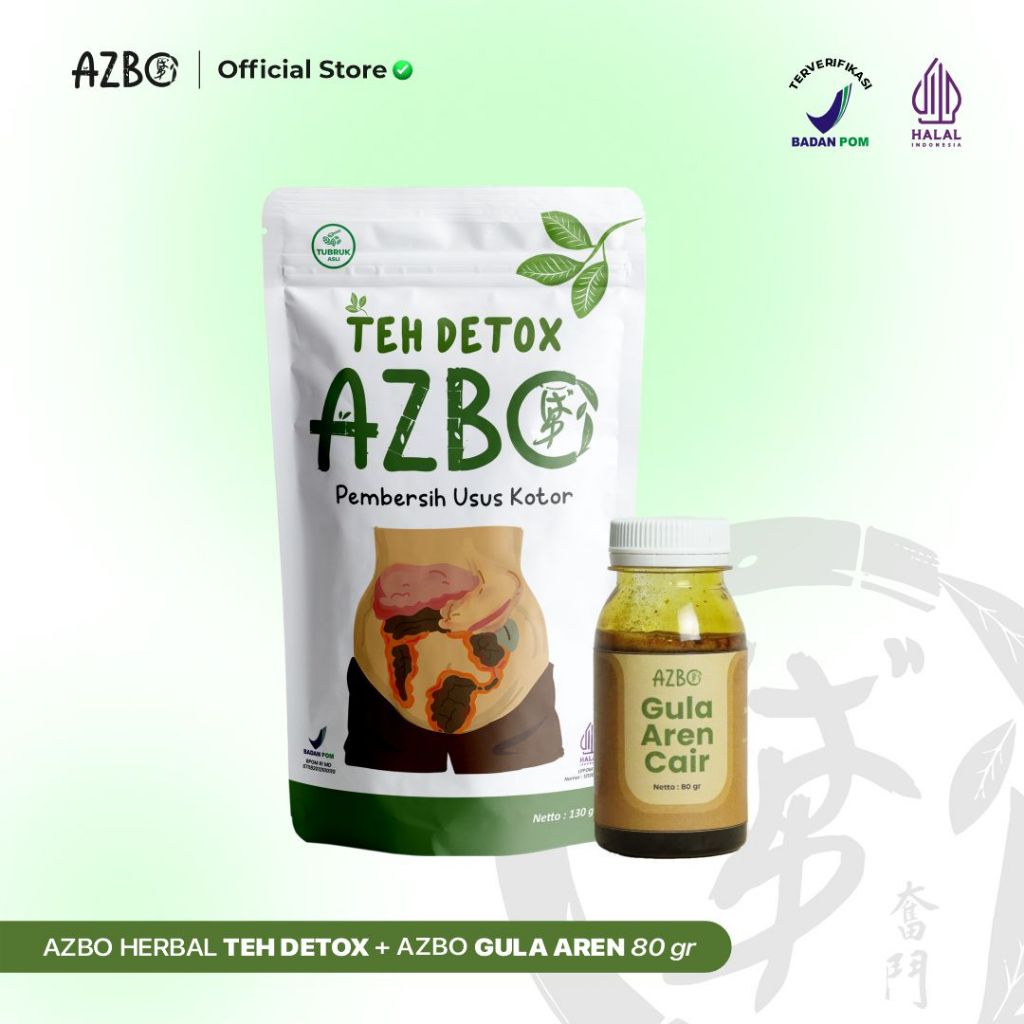 Jual AZBO Teh Detox - Slimming Tea Detox Usus Kotor [1 Pcs 130 Gr ...