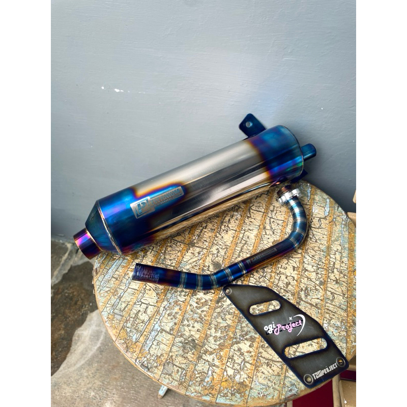Jual Knalpot P Titanium Mio second kontes | Shopee Indonesia