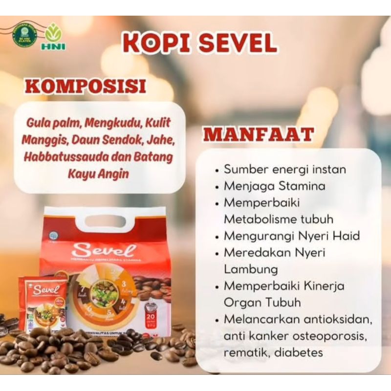 Jual KOPI SEVEL 7 ELEMEN ASLI HNI ISI 10 SACHET | Shopee Indonesia
