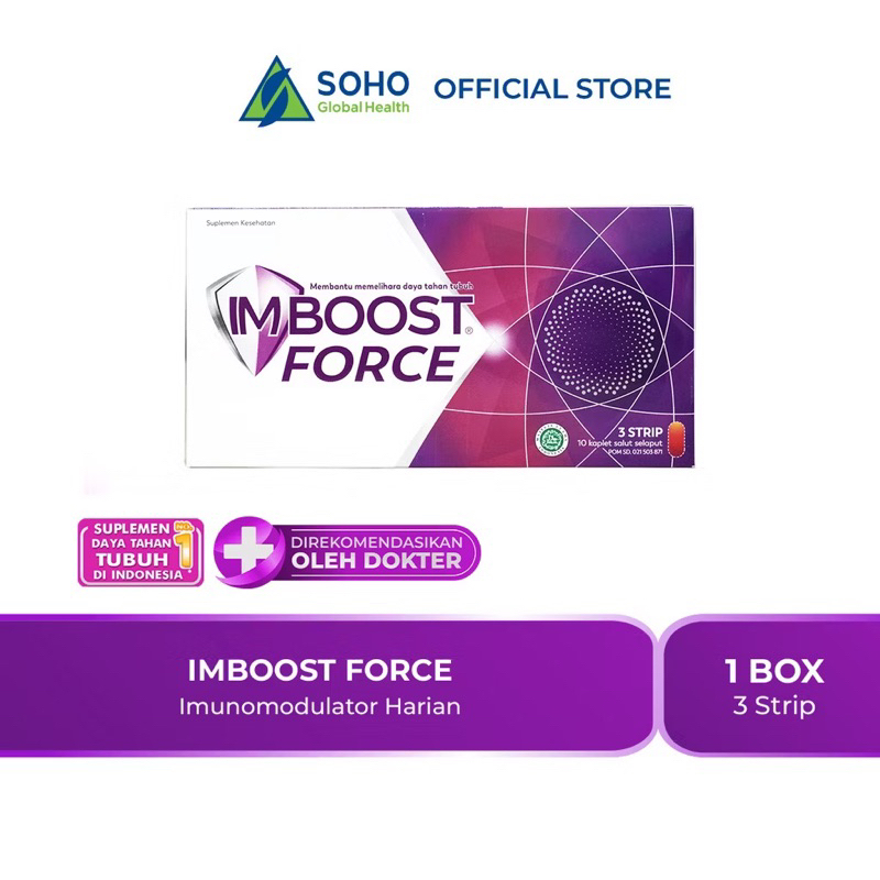 Jual Imboost Force Suplemen Daya Tahan Tubuh/Multivitamin 3 Strip ...