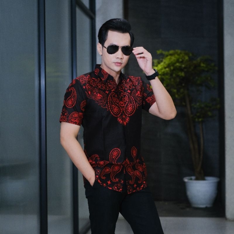 Jual BATIK BOLO DEWO Motif Rantai Hem Atasan Kemeja Baju Batik Pria ...