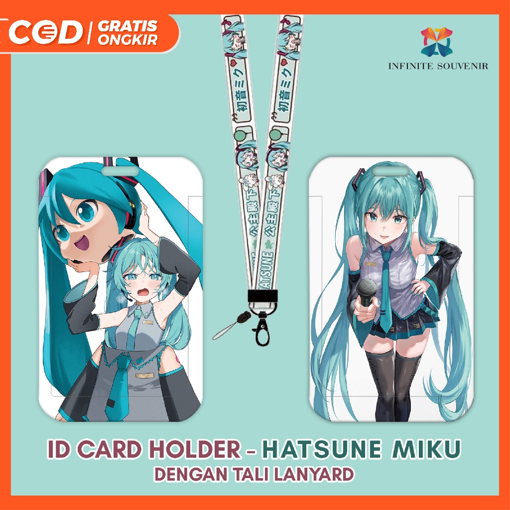 Jual [N004] HATSUNE MIKU / Name Tag Card Holder dengan Tali Lanyard ...