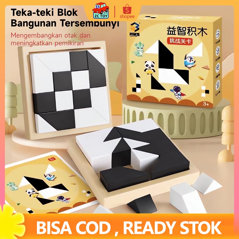 Jual ZCTOY Mainan Edukasi Anak 120 levels Hiding Blocks Geometri Puzzle ...