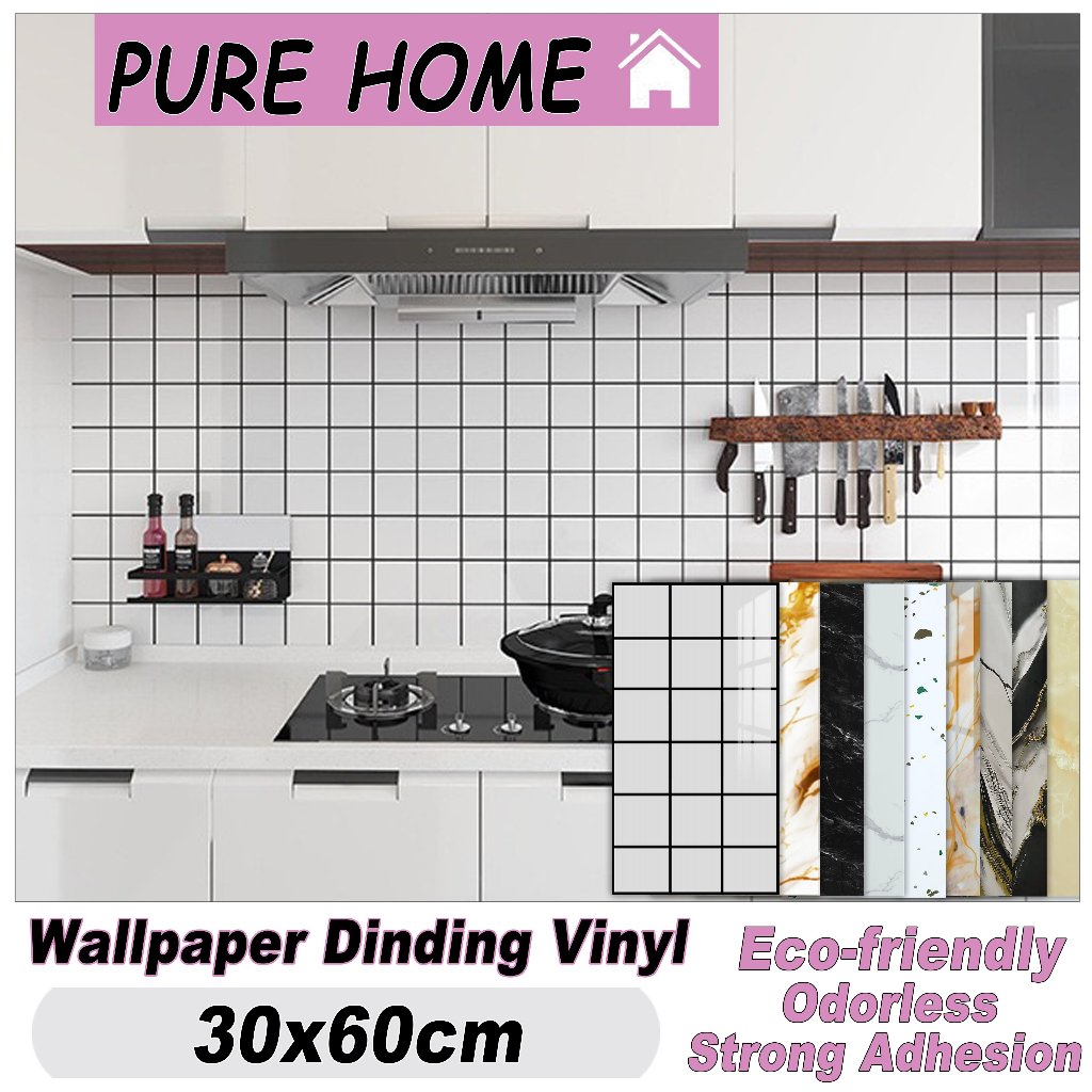 Jual Pure Home - Wallpaper dinding sticker Ukuran 30x60cm / Wallpaper ...