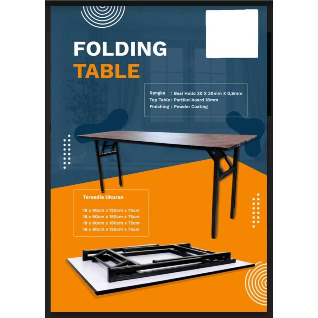 Jual Meja Lipat / Folding Table Meja Makan Meja Rapat Meja Kantor Papan ...
