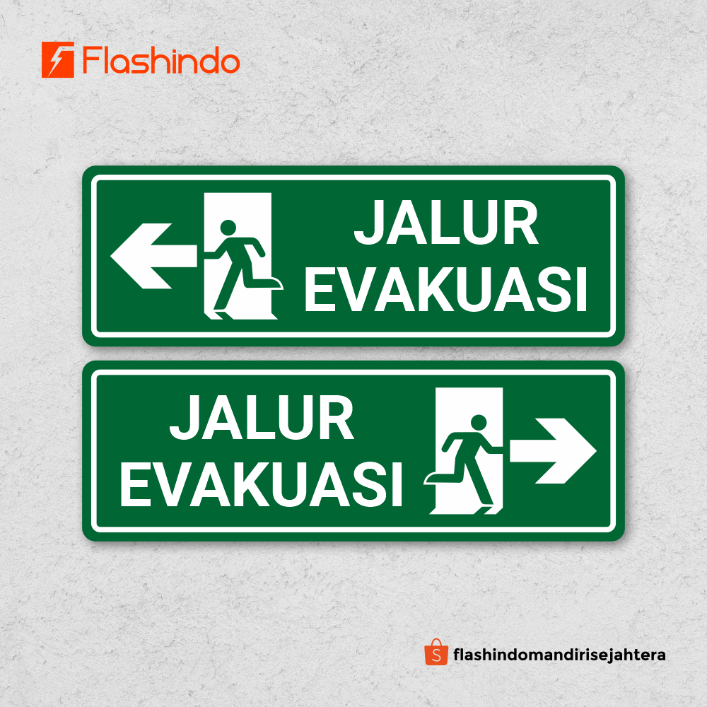 Jual Signboard / Signage / Sign Papan Tulisan Akrilik K3 Jalur Evakuasi ...