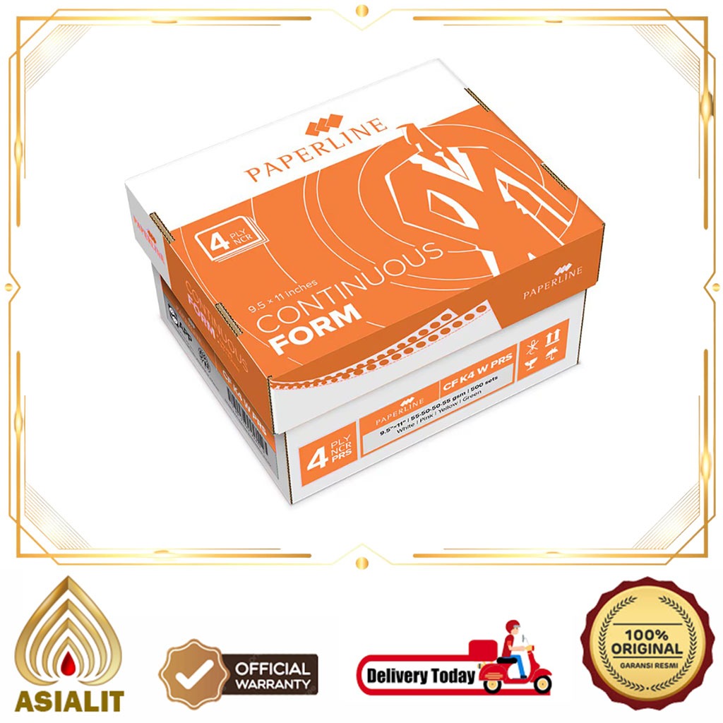 Jual Kertas CF Continuous Form Paperline 4 Ply 9.5''x11 inch Warna ...