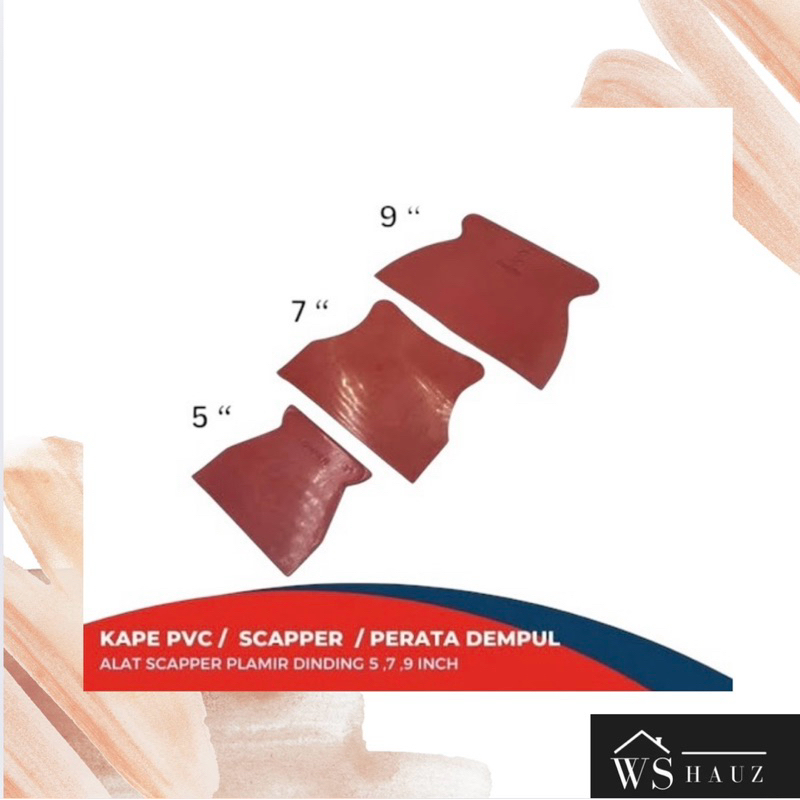 Jual (1 PCS) KAPE PVC PERATA DEMPUL ALAT SCRAPER PLAMIR DINDING PLAFON ...