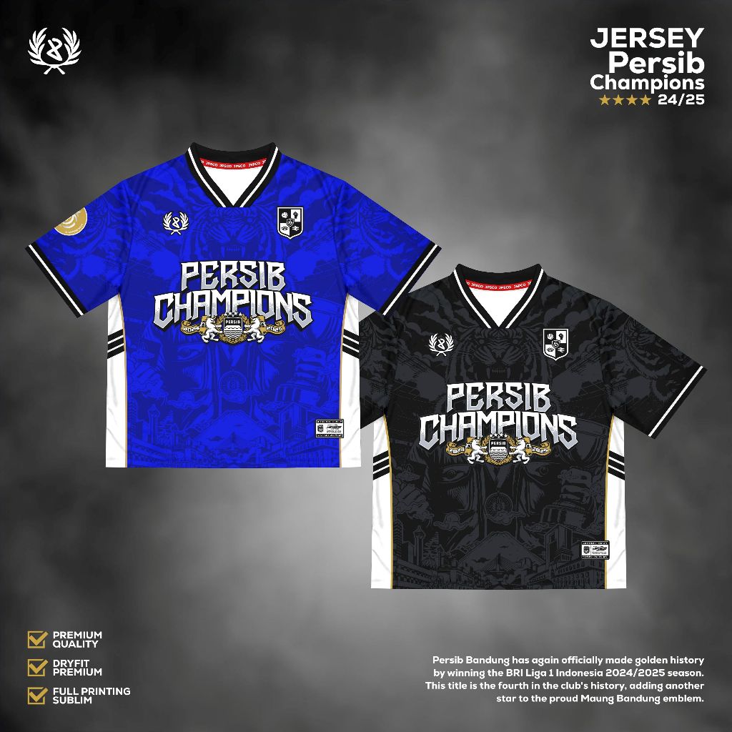 Jual ATHLIX KAOS PERSIB CHAMPION 2025 Kaos Distro Bola Pria Lengan ...