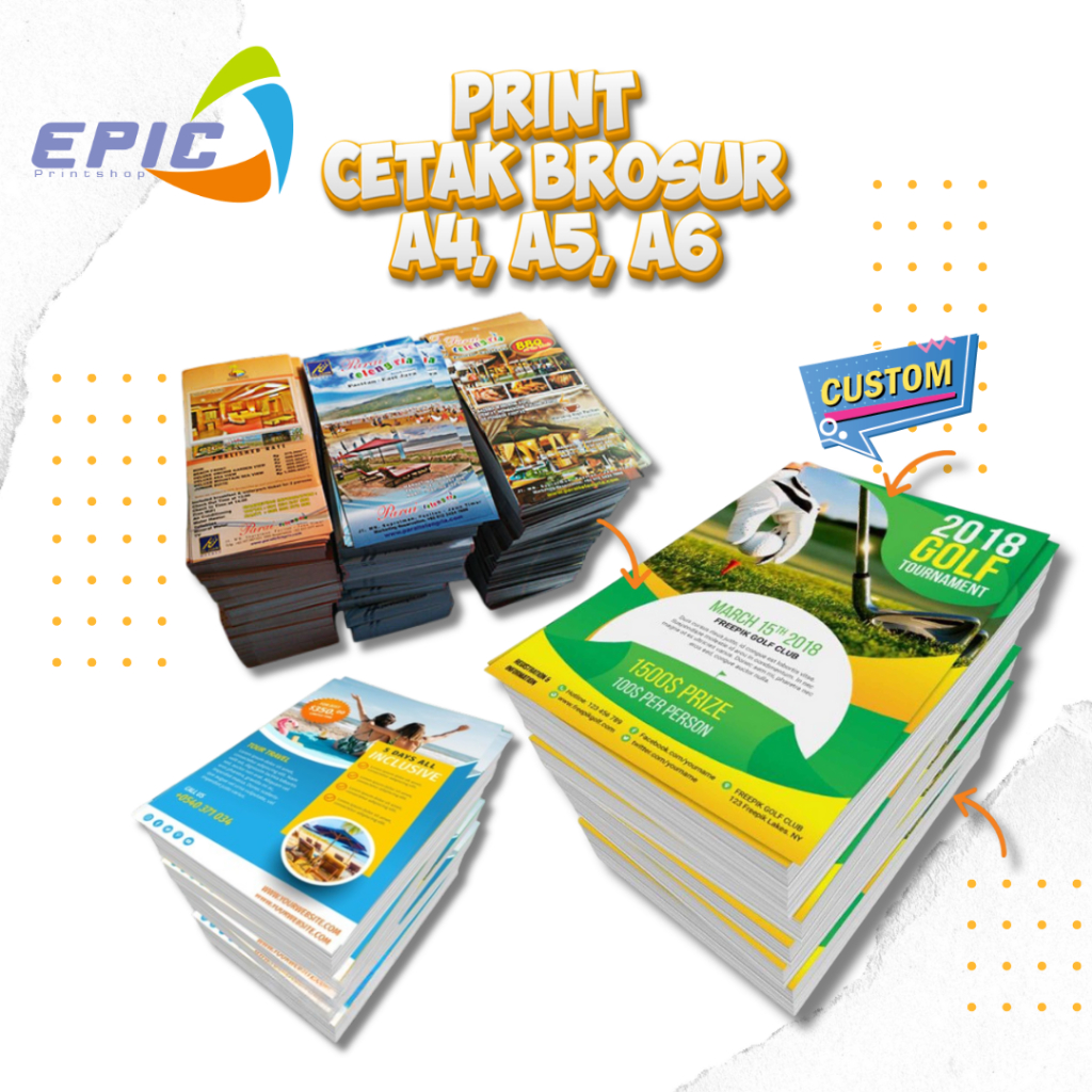 Jual Brosur Custom Art Paper Full Color A6 A5 A4 | Cetak 1 Sisi / 2 ...