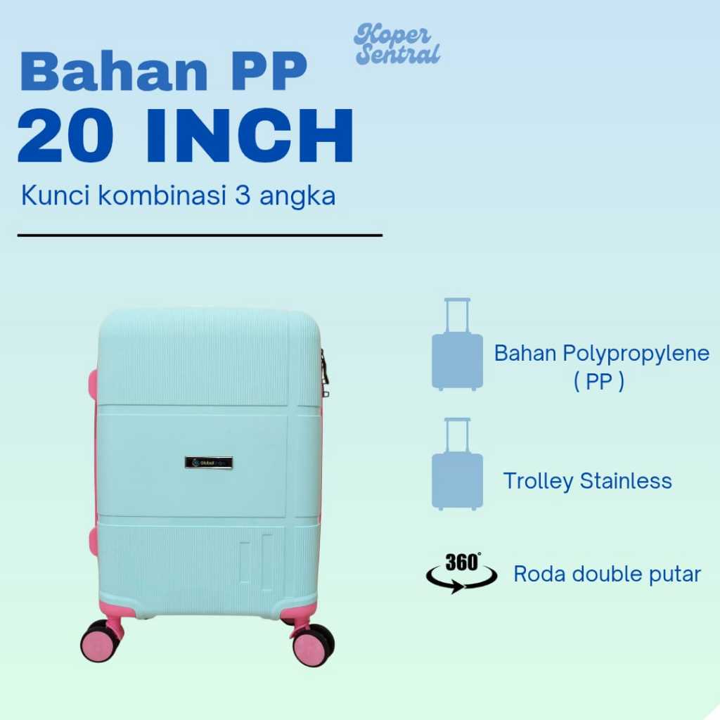 Jual Koper Kabin 001 20 Inch - Koper Anti Pecah PP Global Snow Size 20 ...