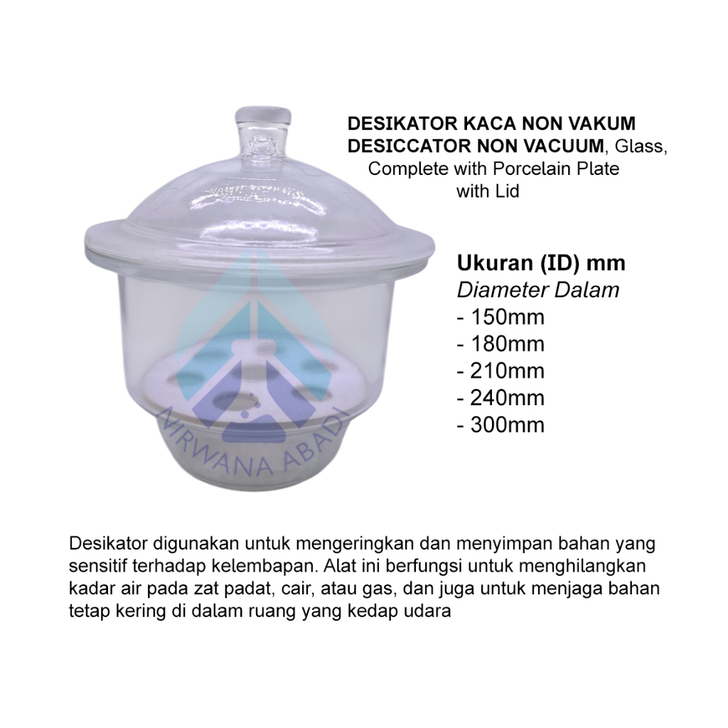 Jual Desikator Non Vakum RRT lengkap dengan porselin plat, Desiccator ...
