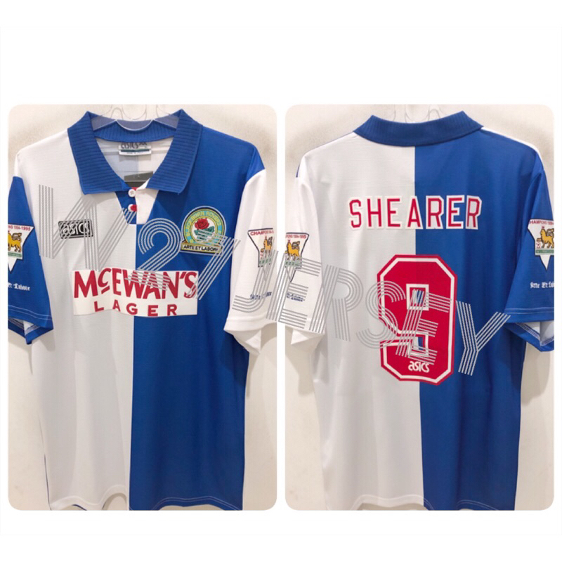 Jual JERSEY RETRO - BLACKBURN ROVERS HOME 1995-1996 name player Shearer ...