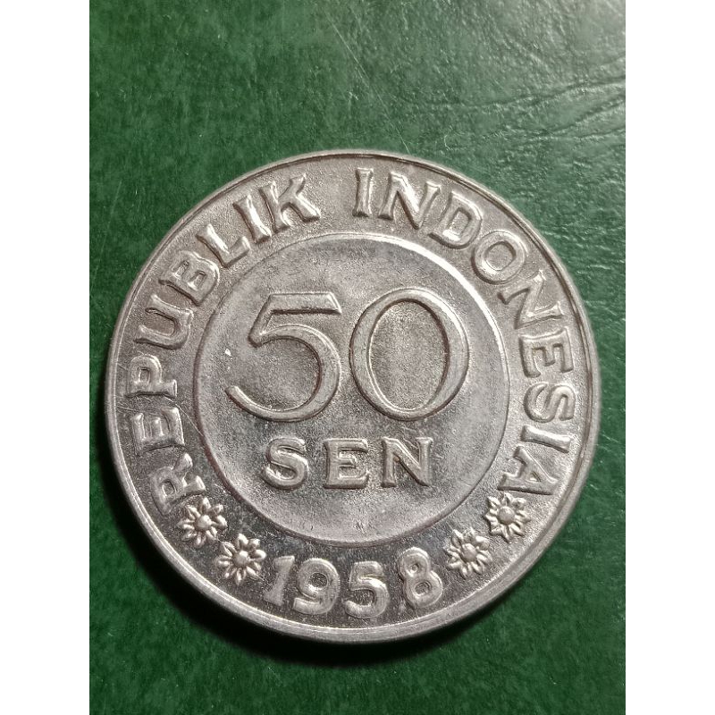 Jual Koin Indonesia Klasik aluminium 50 Sen Tahun 1958 | Shopee Indonesia
