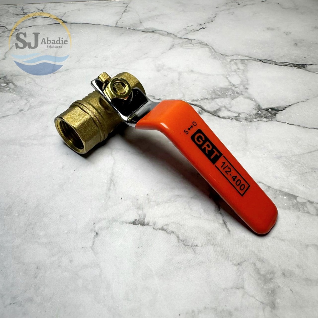 Jual (1 PC) GRT Stop Kran Ball Valve Kuningan Tebal Asli 1/2 - 3/4 - 1 Inch | SJ ABADIE ...