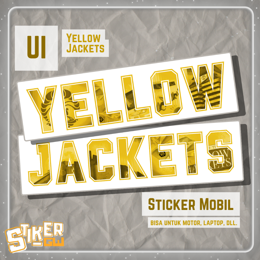 Jual [UV] Sticker Mobil Yellow Jackets | STIKER UNIVERSITAS INDONESIA ...