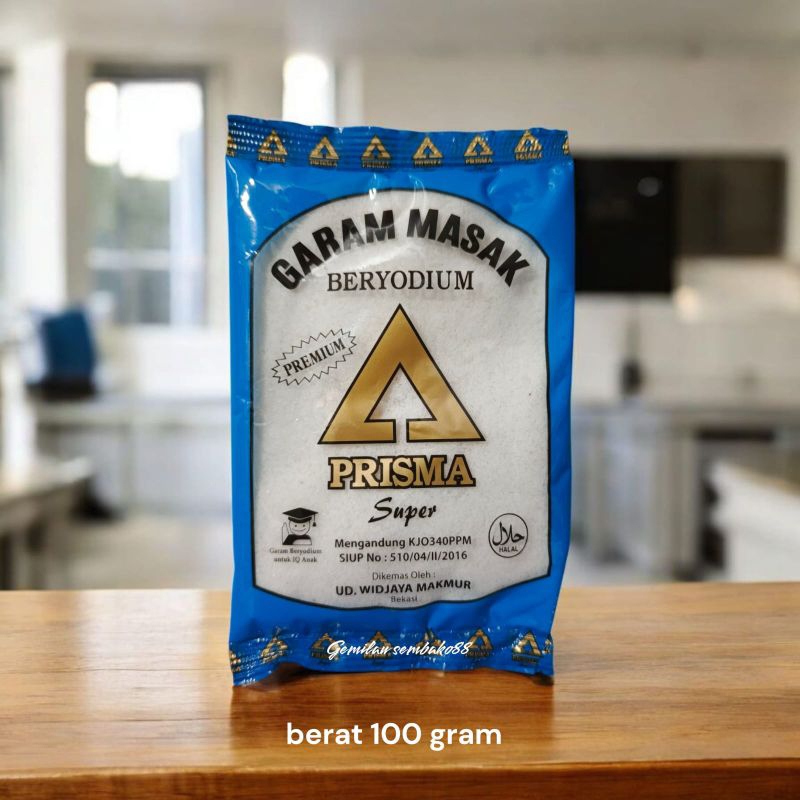 Jual GARAM MASAK BERYODIUM PRISMA SUPER 100 GRAM / BUMBU DAPUR / GARAM ...