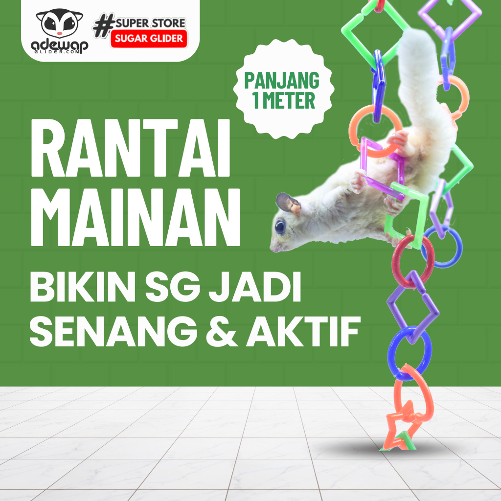 Jual Rantai Mainan Plastik Bentuk Geometri Aksesoris Kandang Sugar ...