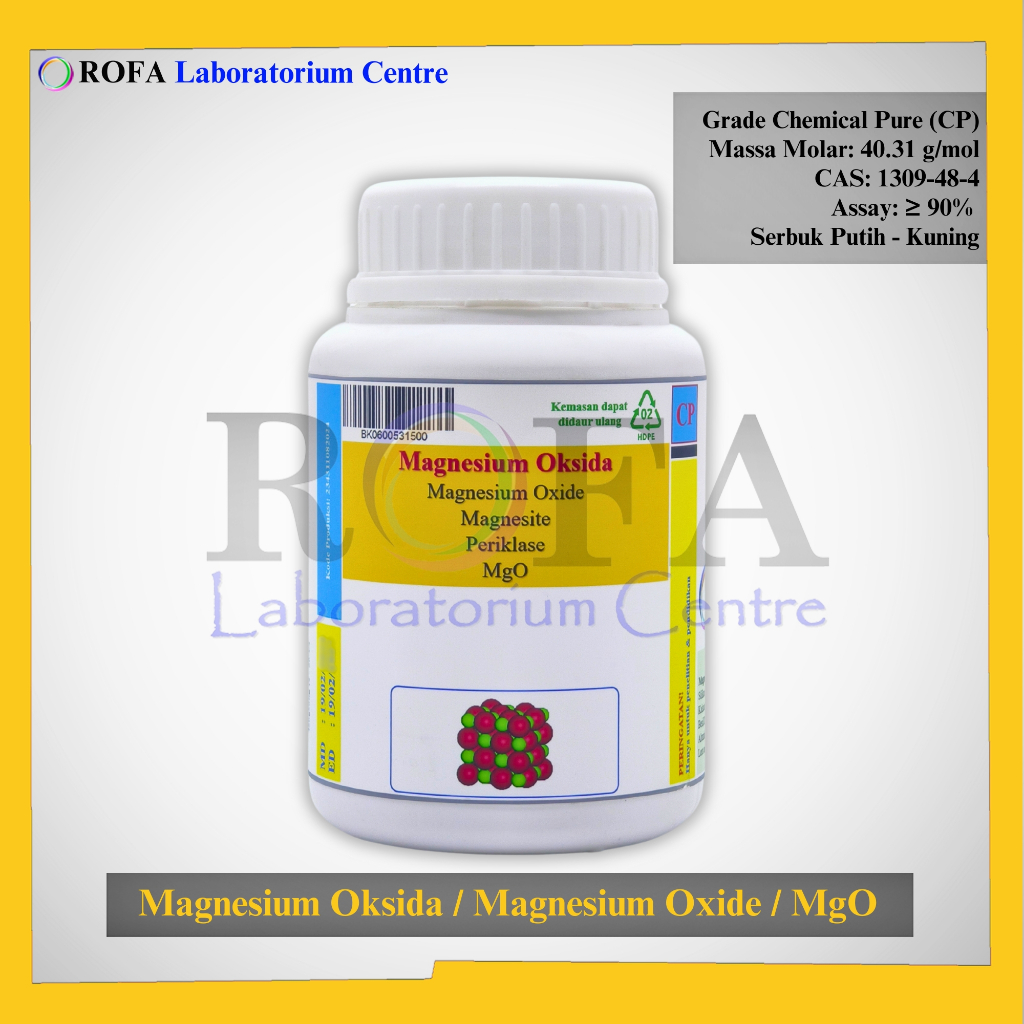 Jual Magnesium Oksida / Magnesium Oxide / MgO CP 500 Gram | Shopee ...