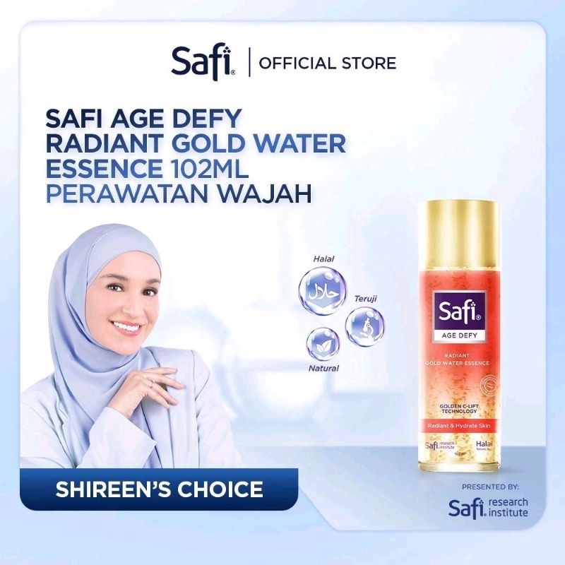 Jual SAFI Age Defy Radiant Gold Water Essence 102 ml | Shopee Indonesia