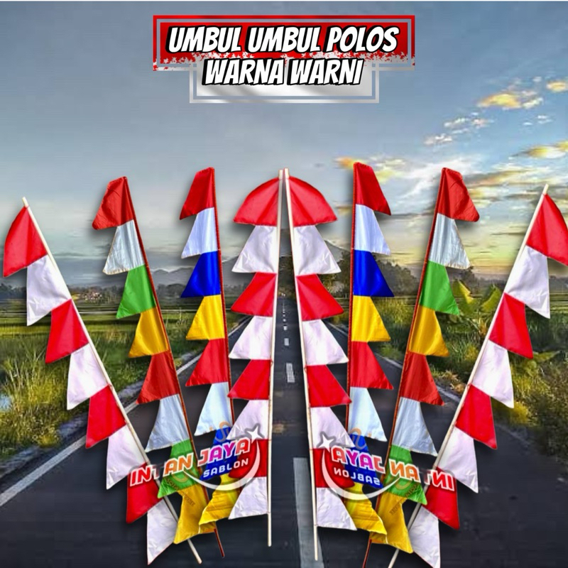 Jual Bendera Umbul Umbul Polos Warna Warni isi 20 PCS (1Kodi) | Shopee Indonesia