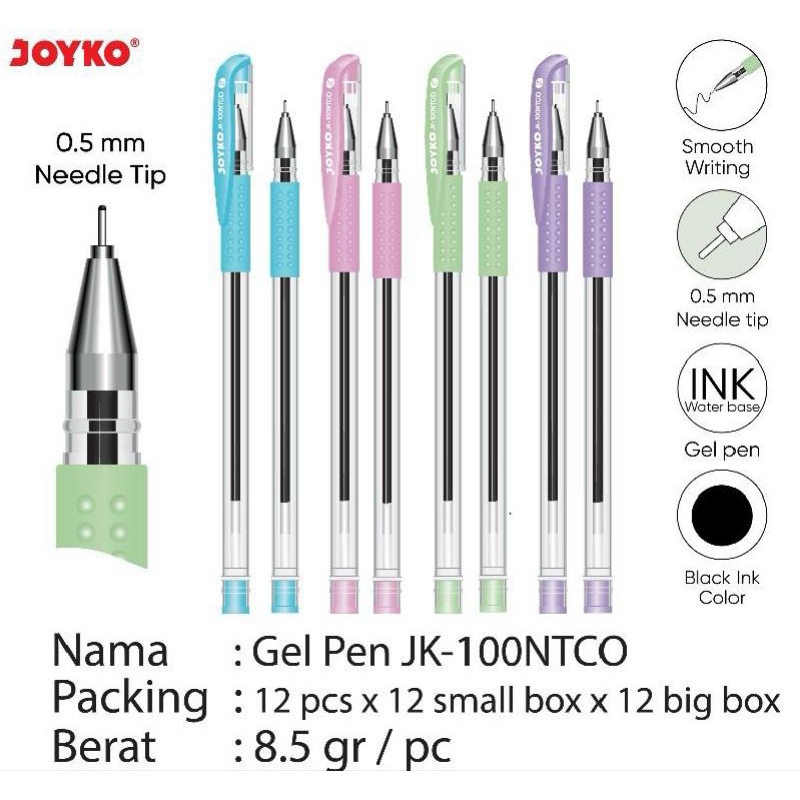 Jual Pulpen Gel Joyko Jk-100Nt CO ( 1pak/12pcs ) | Shopee Indonesia