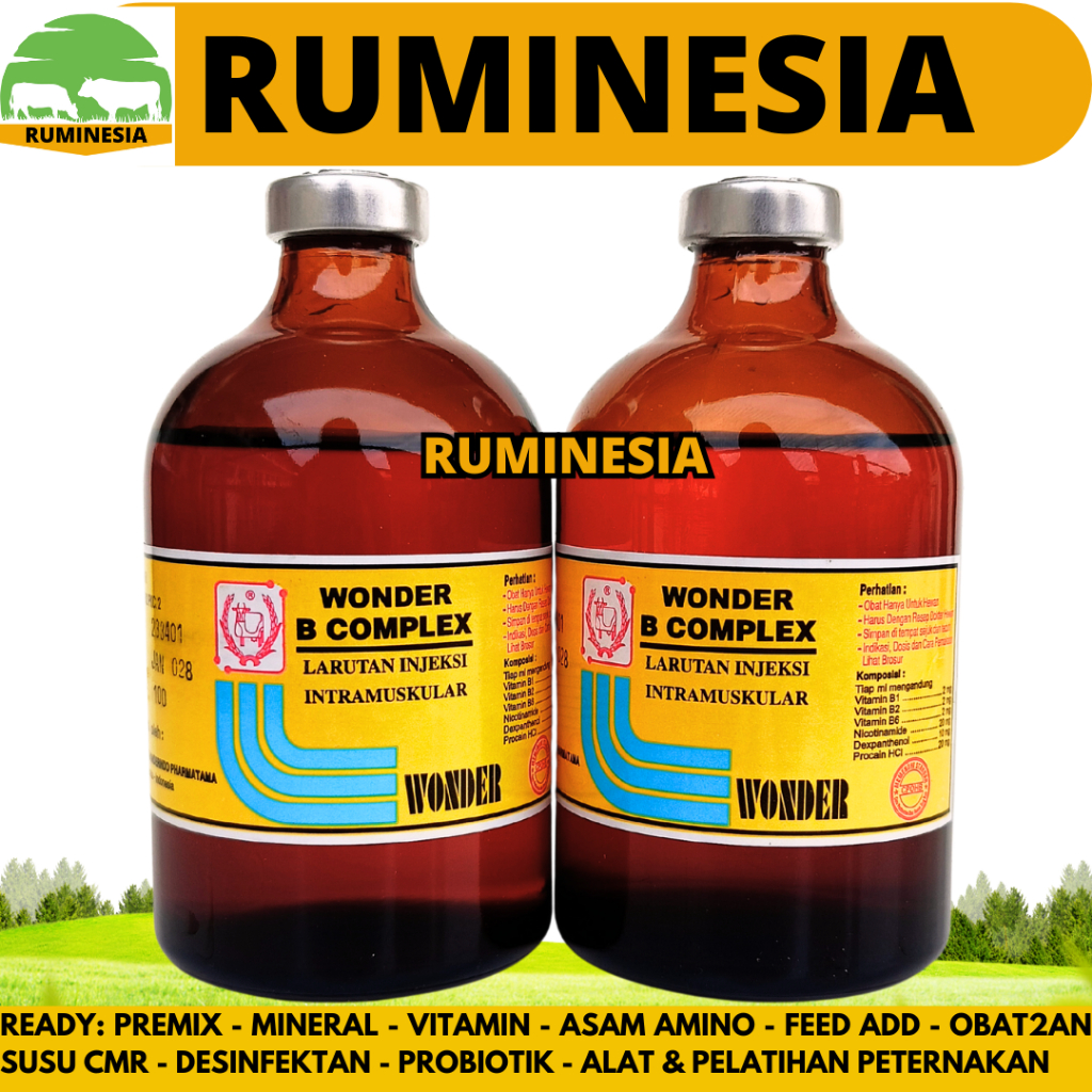 Jual WONDER B COMPLEX 100 ML - Vitamin B Komplek Hewan - Vit B Kompleks ...