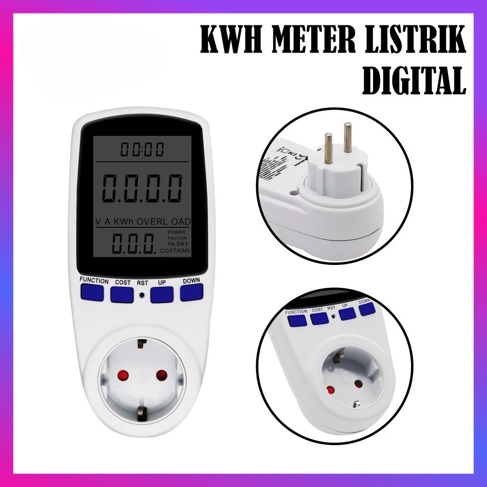 Jual Watt Meter AC KWH Voltmeter Pengukur Power Daya Listrik Ukur Biaya PLNPengukur Listrik Kwh ...