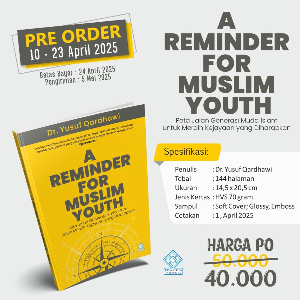 Jual A Reminder For Muslim Youth : Peta Jalan Generasi Muda Islam Untuk ...
