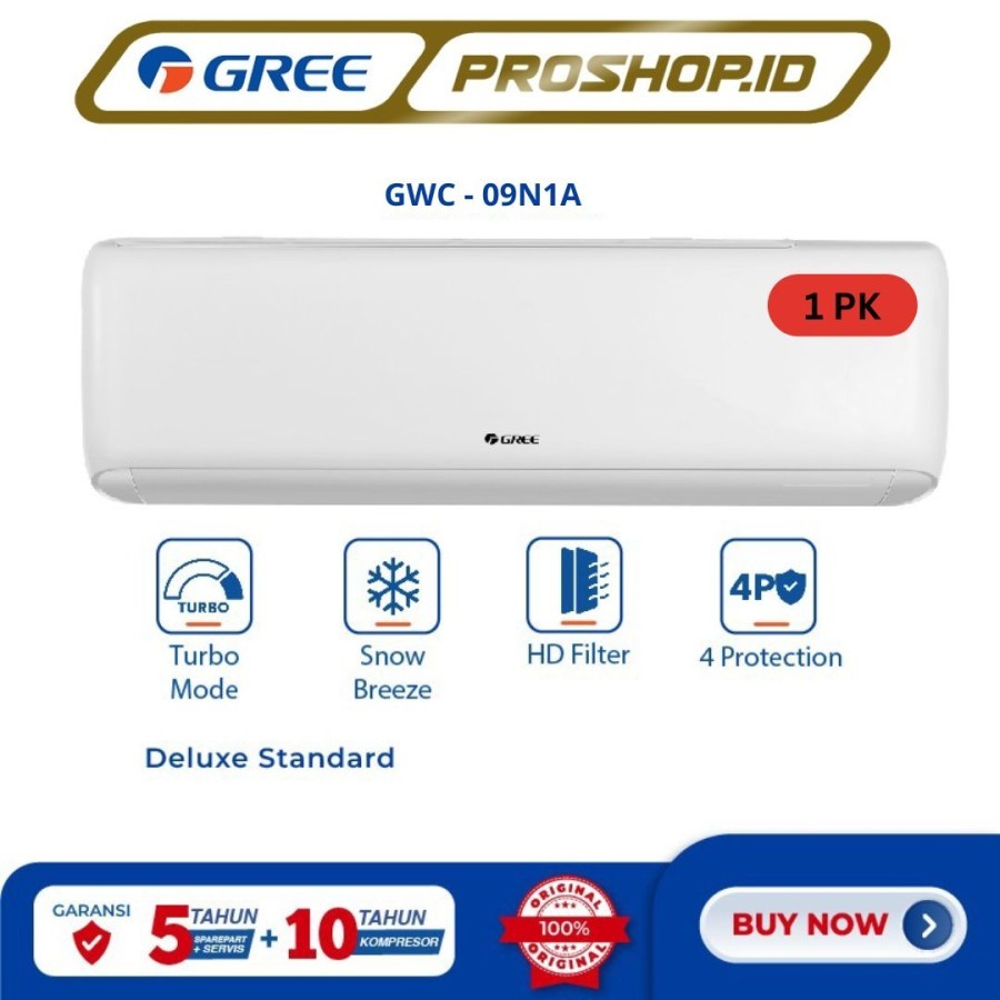 Jual GREE AC DELUXE STANDARD N1 Series - 1 PK - GWC-09N1 - KOMPRESSOR ...