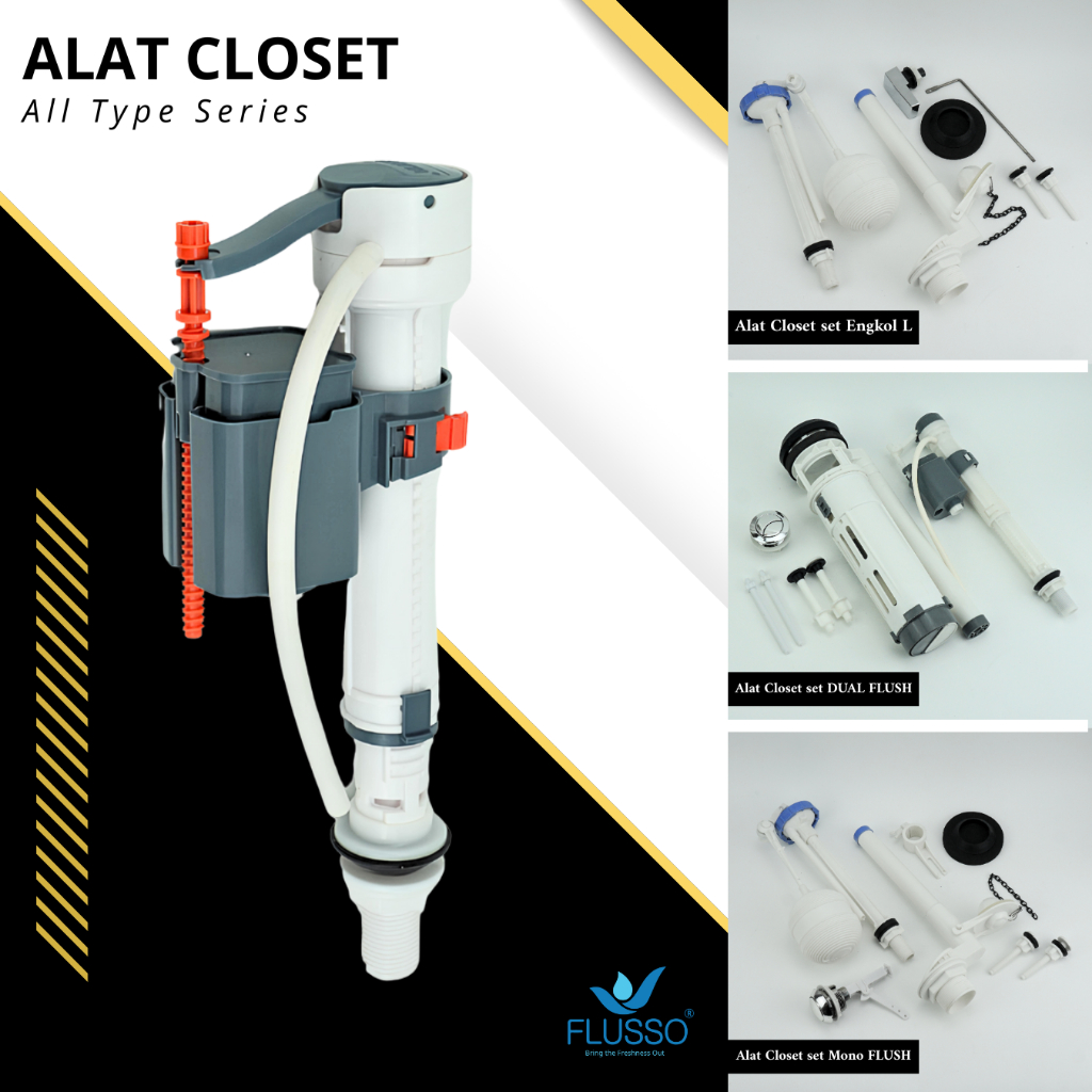 Jual Alat Closet Semua Tipe FLUSSO Spare Part Closet | Alat Closet Dual ...