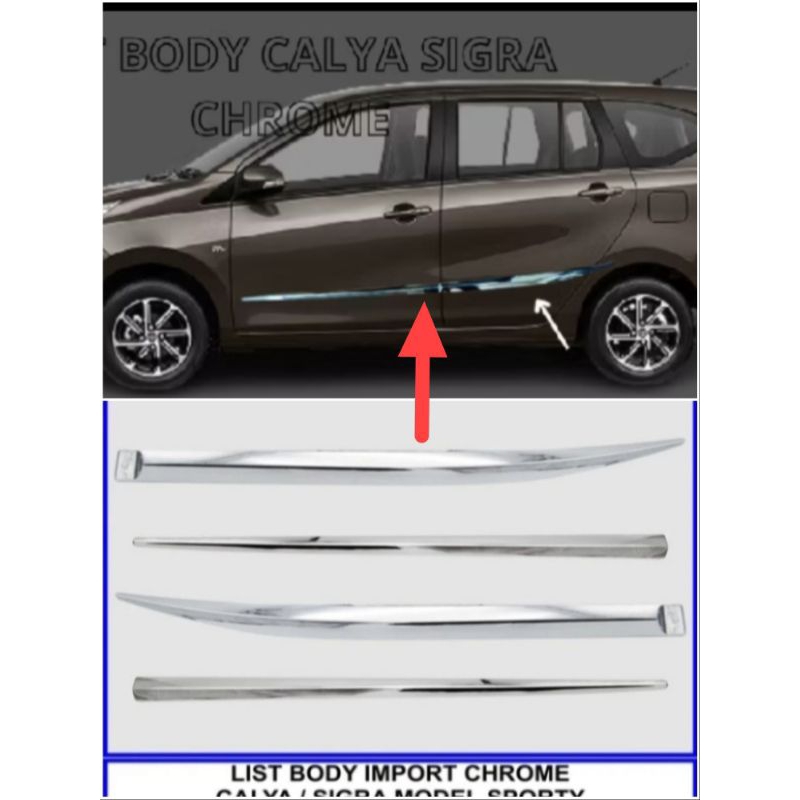 Jual List Body List Samping Pintu Side Moulding Mobil Calya Sigra Tahun ...