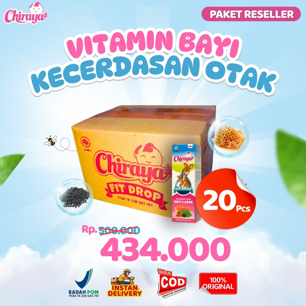 Jual CHIRAYA PAKET RESELLER 20 Botol Vitamun Bayi Lahap Makan Madu ...