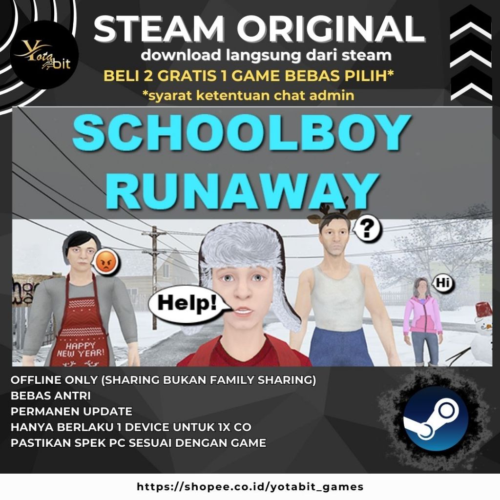 Jual SchoolBoy Runaway PC Sharing Original Offline | Shopee Indonesia